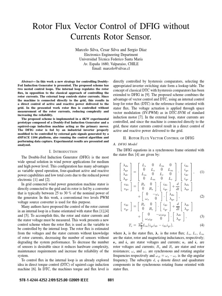 (M Silva, C Silva, Dıaz - 2009) Rotor Flux Vector Control of DFIG ...