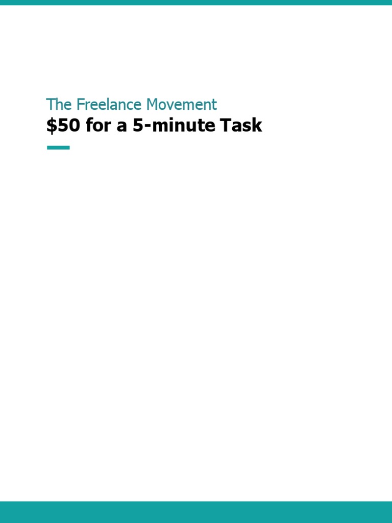 Earning $50 for a Quick Task | PDF | Career & Growth