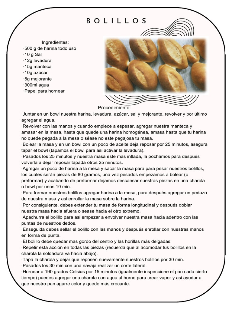 Recetario Panaderia | PDF | Panes | Mantequilla