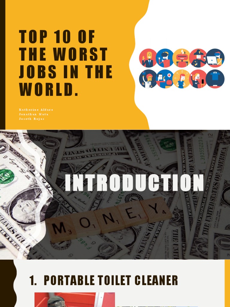 Top 10 of The Worst Jobs in The World.: Katherine Alfaro Jonathan Mata ...