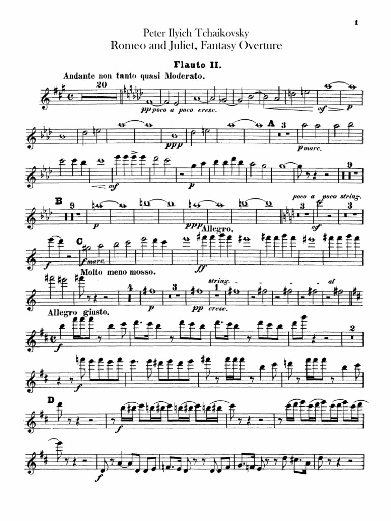 Romeo y Julieta - Flauta 2 | PDF