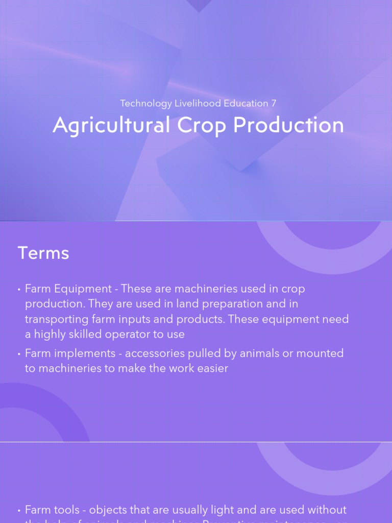 Agricultural Crop Production | PDF | Plough | Agricultural Machinery