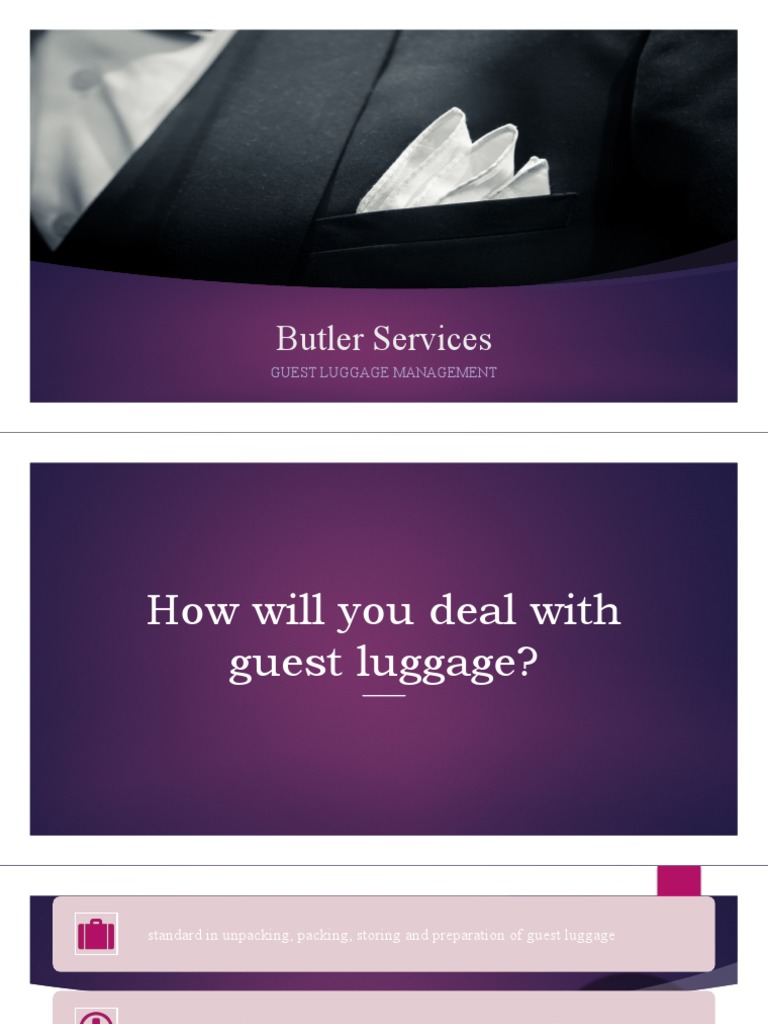 Butler Services | PDF | Clothing | Baggage