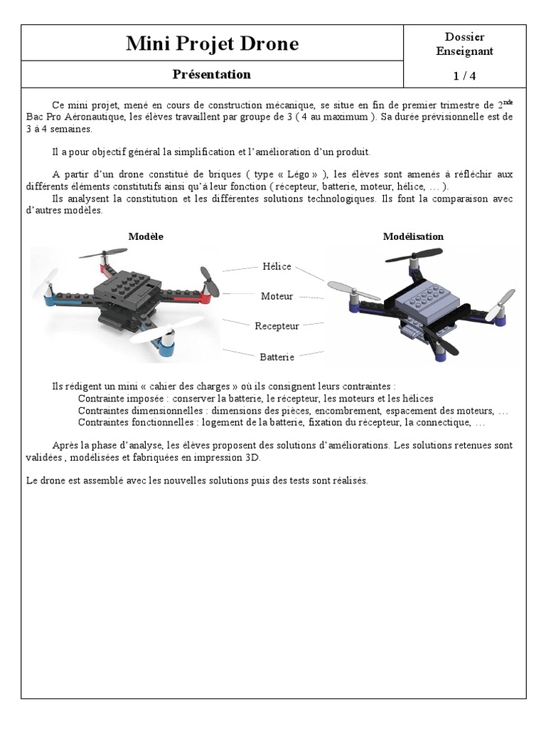 Mini Projet de Conception de Drone | PDF | Drone | Impression 3D