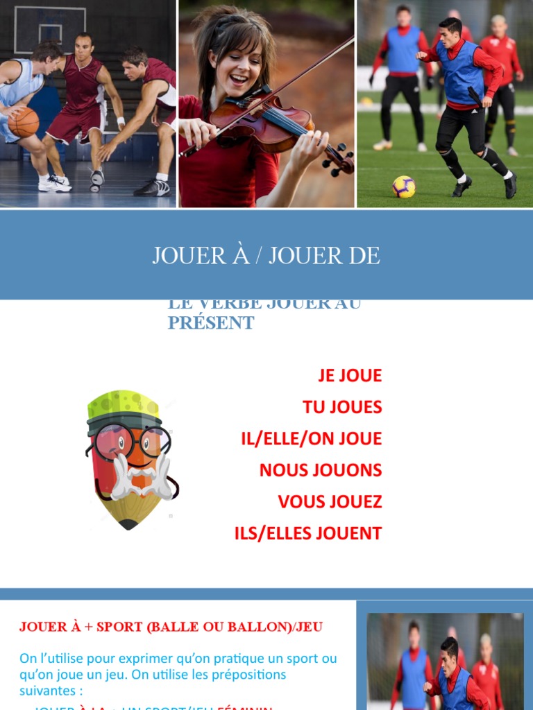 Utilisation du verbe "jouer" | PDF