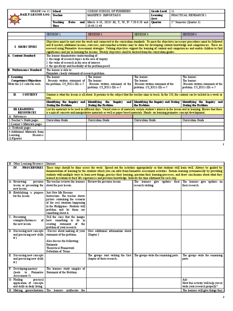 DLL - 3rd QTR (4th Week) | PDF | Learning | Curriculum