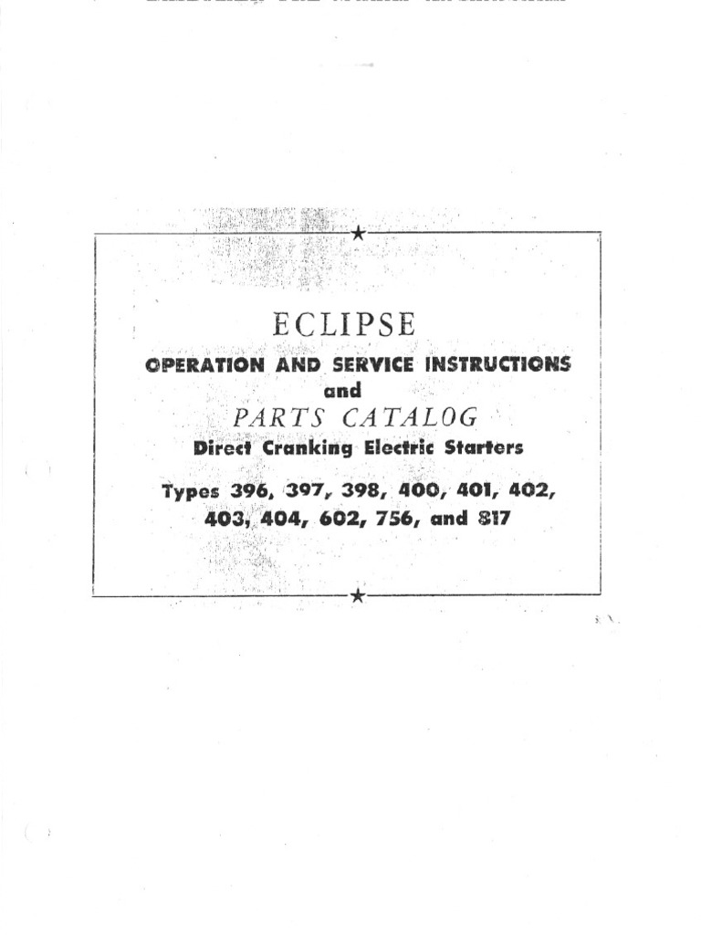 E - 80 Starter Service and Overhaul Manual Version 01 | PDF