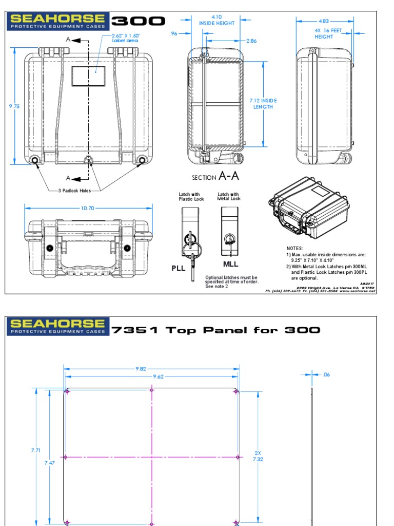 Technical Drawing and Specifications for an Enclosed Storage Container ...