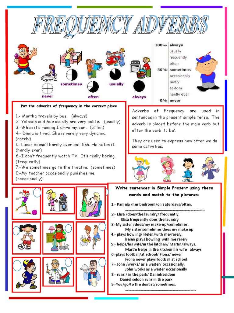 Adverbs of Frequency Practice Worksheet | PDF | Semantic Units | Languages