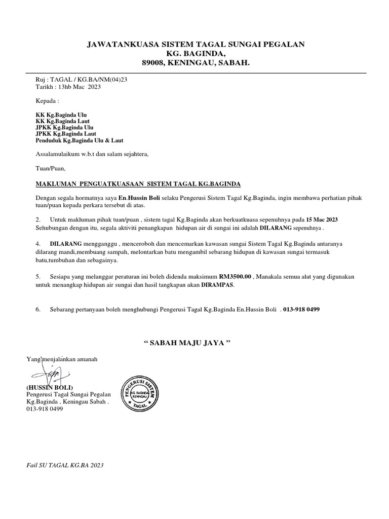 SURAT Jemputan Mesyuarat | PDF