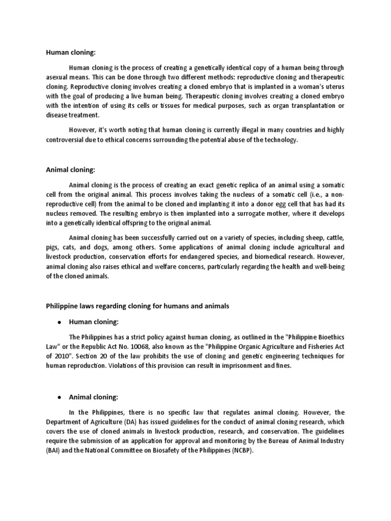 Cloning | PDF | Cloning | Health Sciences