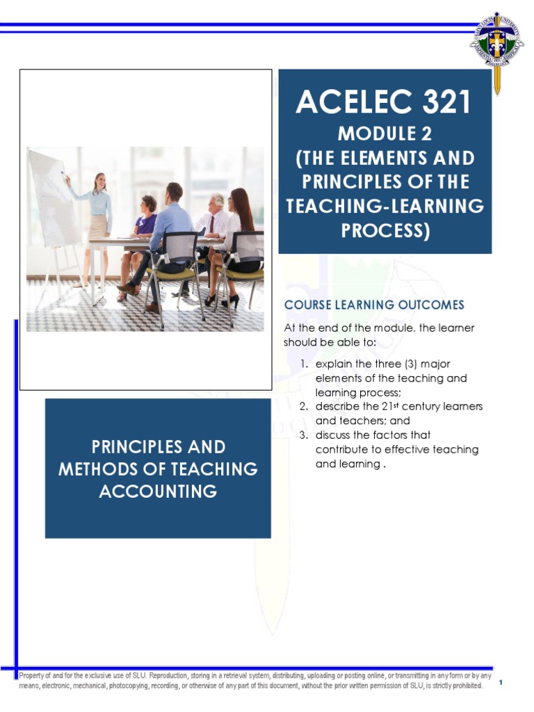 ACELEC 321 Module 2 | PDF | Learning | Teachers