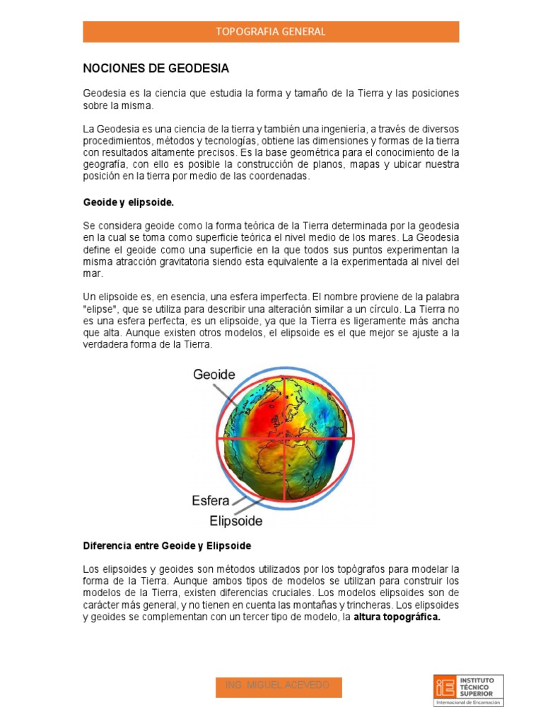 Capitulo 2 Nociones de Geodesia | PDF | Azimut | Geodesia
