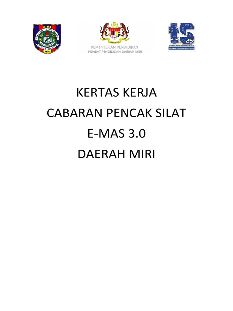 Kertas Kerja Cabaran Pencak Silat Daerah Miri | PDF