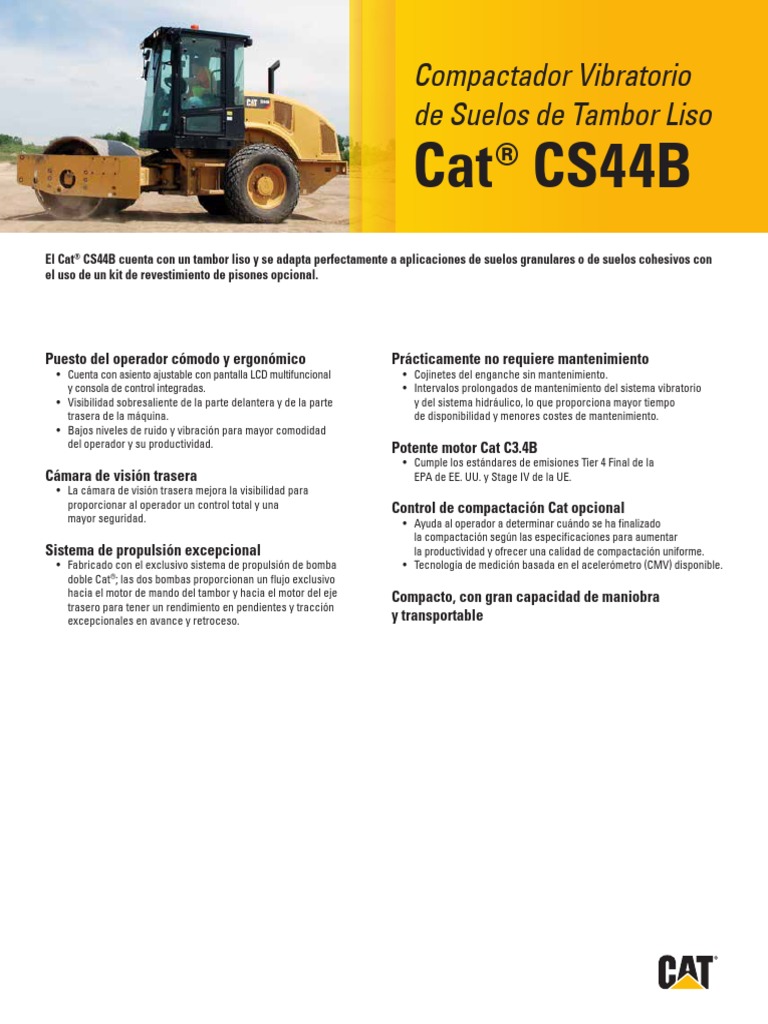 Rodillo CS44B | PDF | Decibel | Combustible diesel