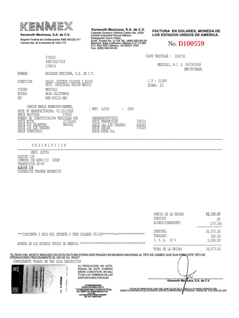 Kenworth Mexicana, S.A. de C.V | PDF | Vehículos de ruedas | Vehículos