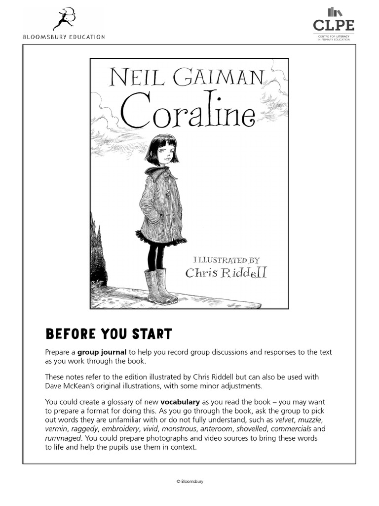 Coraline Teaching Notes | PDF | Language Arts & Discipline