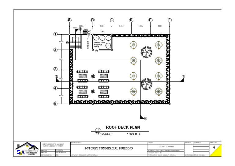A B C D E F: 3-Storey Commercial Building | PDF