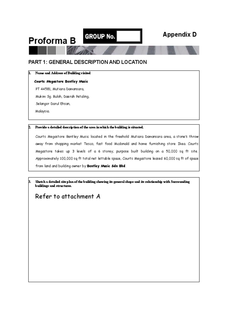 Proforma B: Appendix D | Download Free PDF | Materials | Building ...