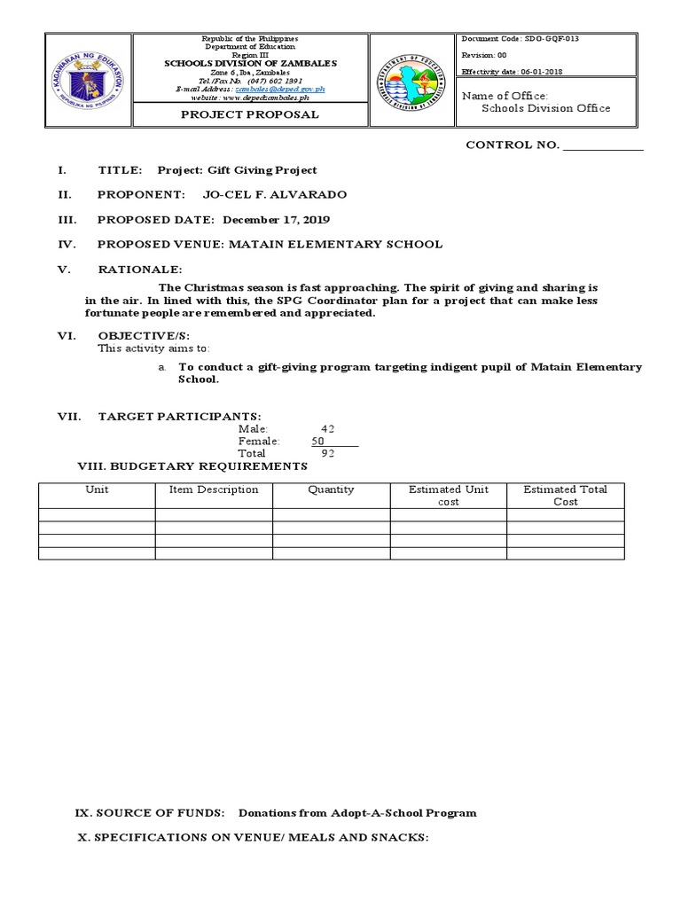 Proposal Gift Giving | PDF | Gift