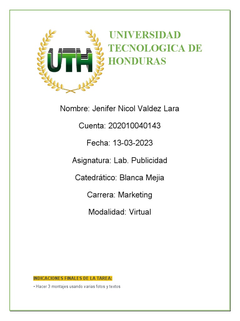 Tarea 2 Lab - Publicidad | PDF