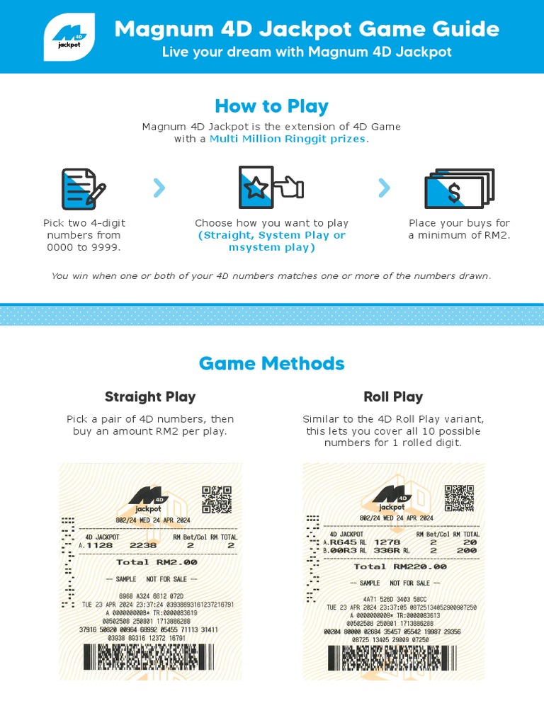 Magnum FullGameGuide 4DJackpot New English | PDF | Gambling