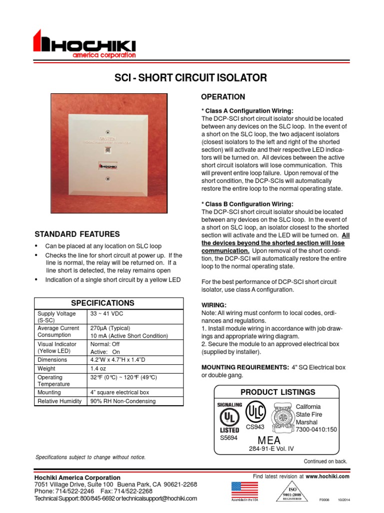 Class A SCI wiring prevents entire SLC loop failure | PDF | Electrical ...