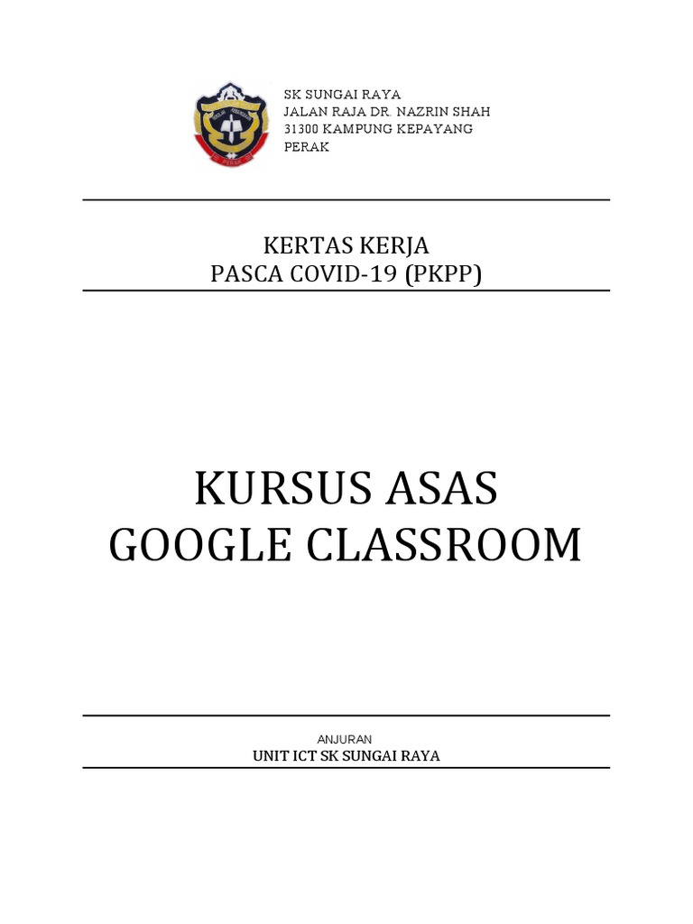 Kertas Kerja Kursus Google Classroom | PDF
