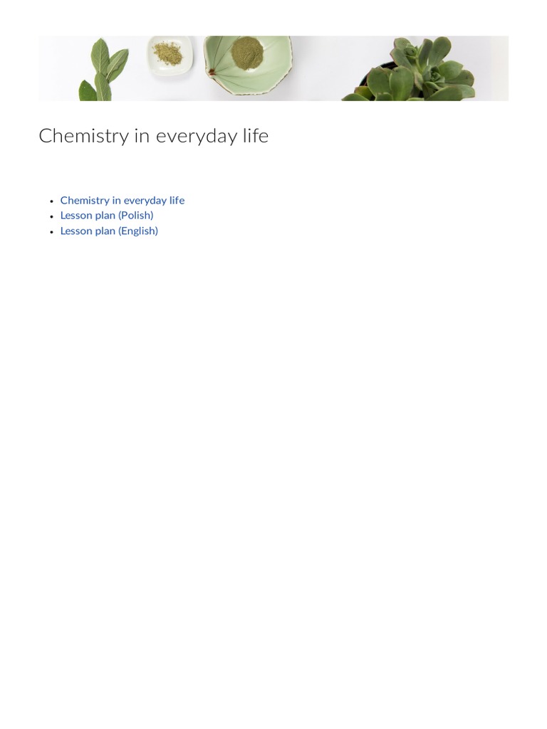 Chemistry in Everyday Life | PDF | Chemical Substances | Chemistry