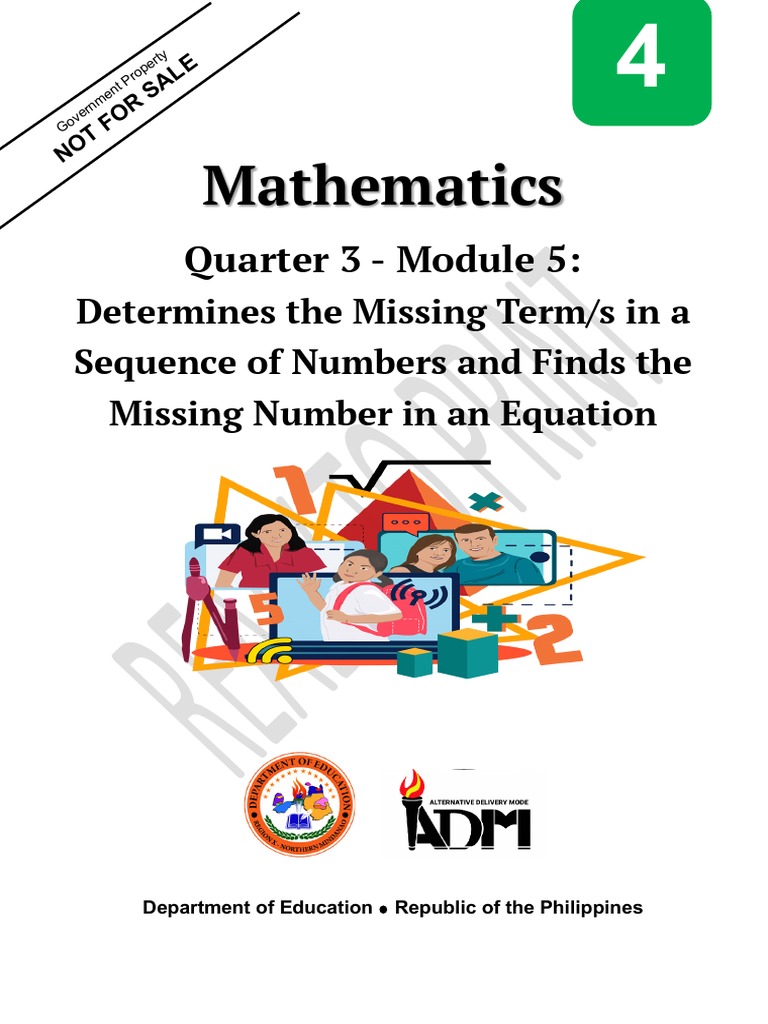 Math4 Q3 Mod5determine The Missing Terms In A Sequence Of Numbers V5 Download Free Pdf