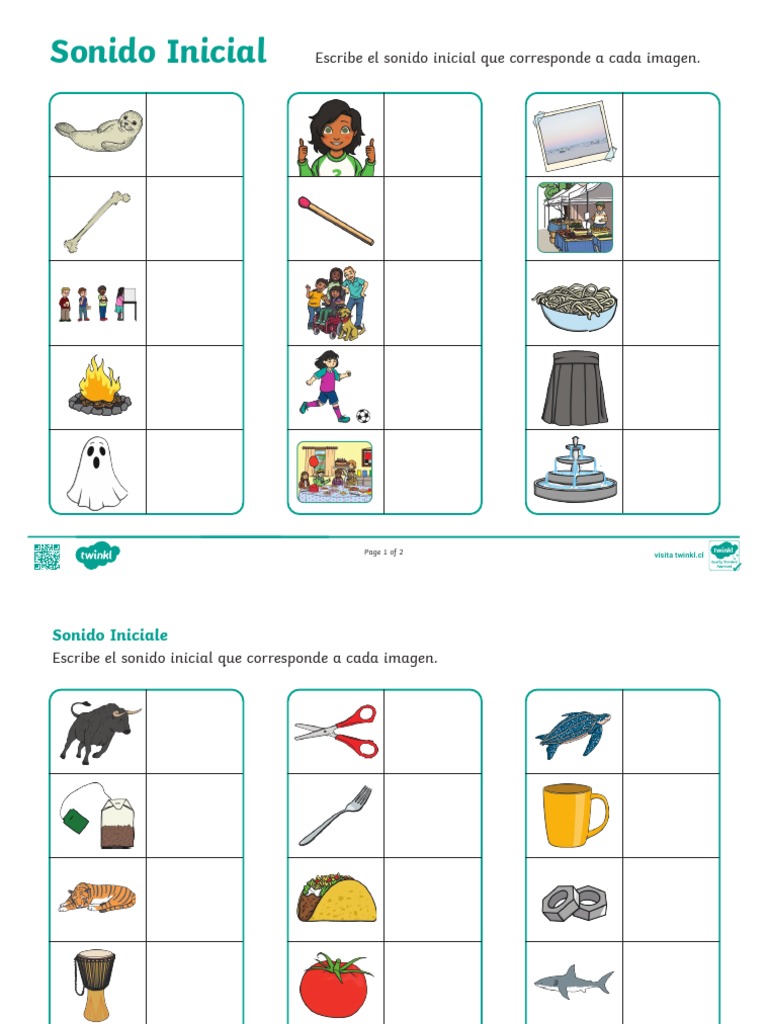 Sonido-Inicial F-T | PDF