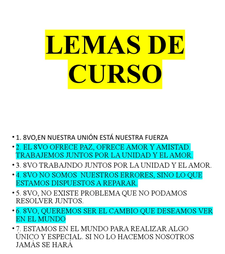 Lemas de Curso | PDF