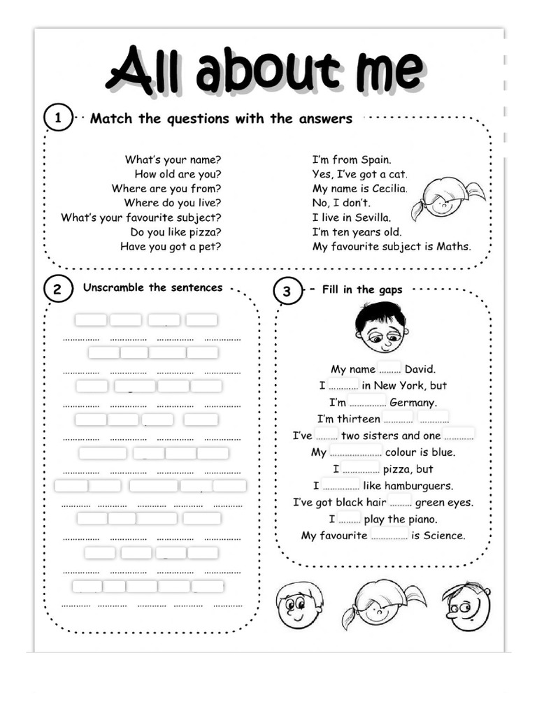 Ejercicio de All About Me | PDF