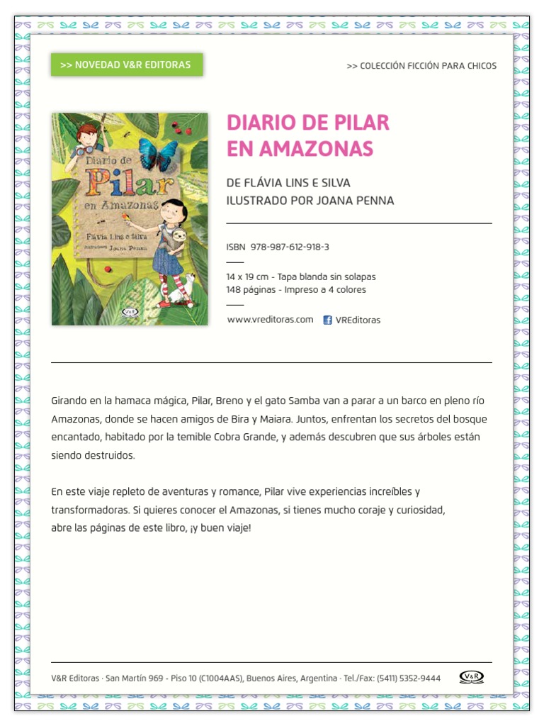 Diario de Pilar en Amazonas: de Flávia Lins E Silva Ilustrado Por Joana Penna | PDF