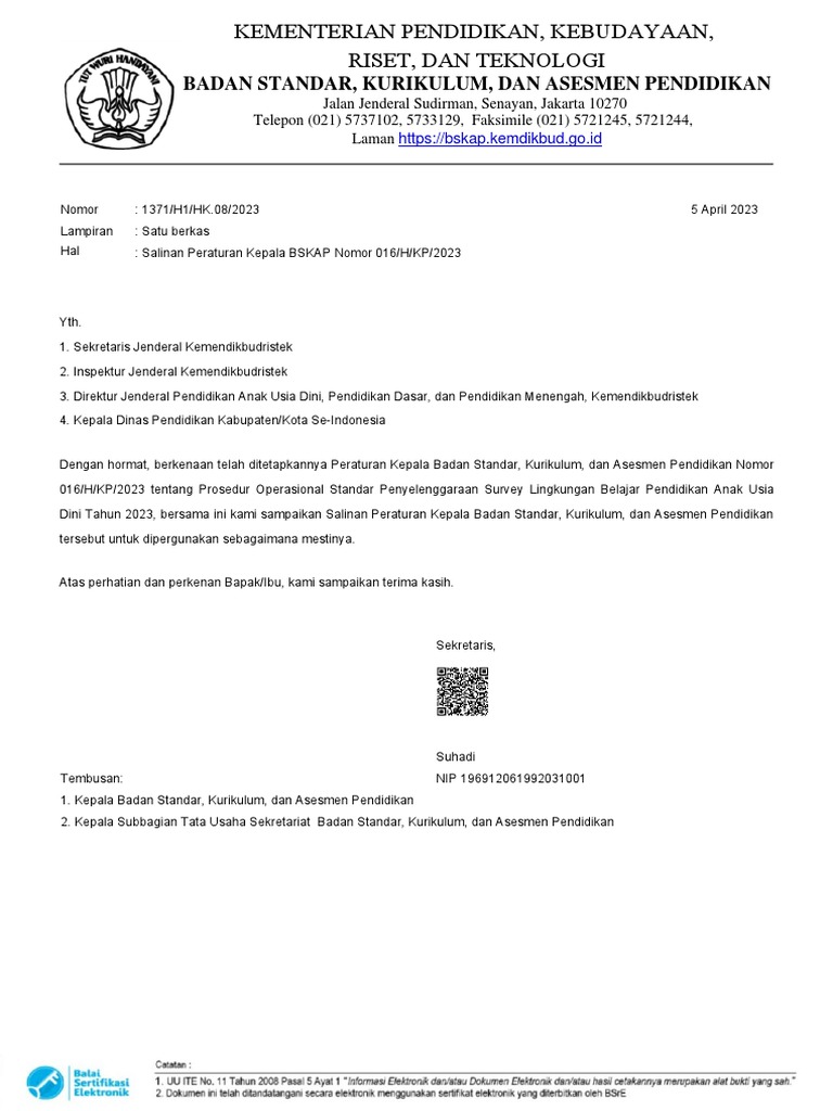 Salinan Perka Nomor 016 - H - KP - 2023 | PDF