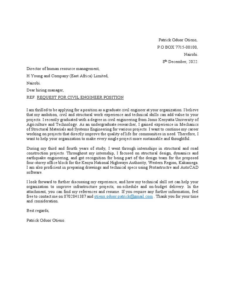 Civil Engineer Application | PDF