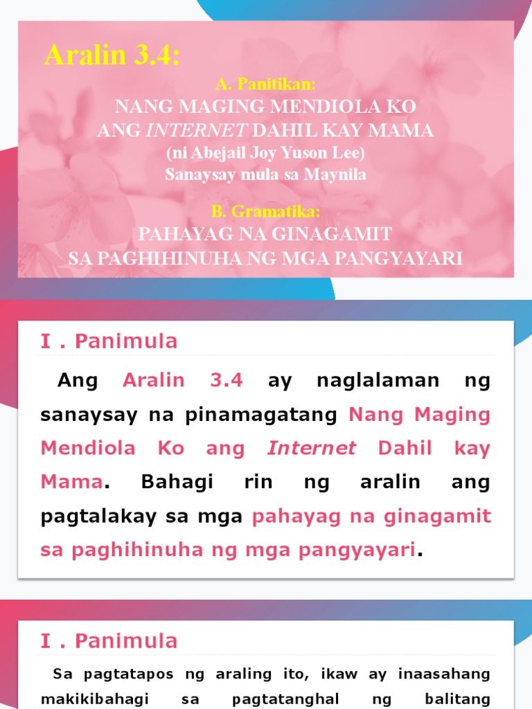 Fil7-3q-Aralin 3.4 | PDF