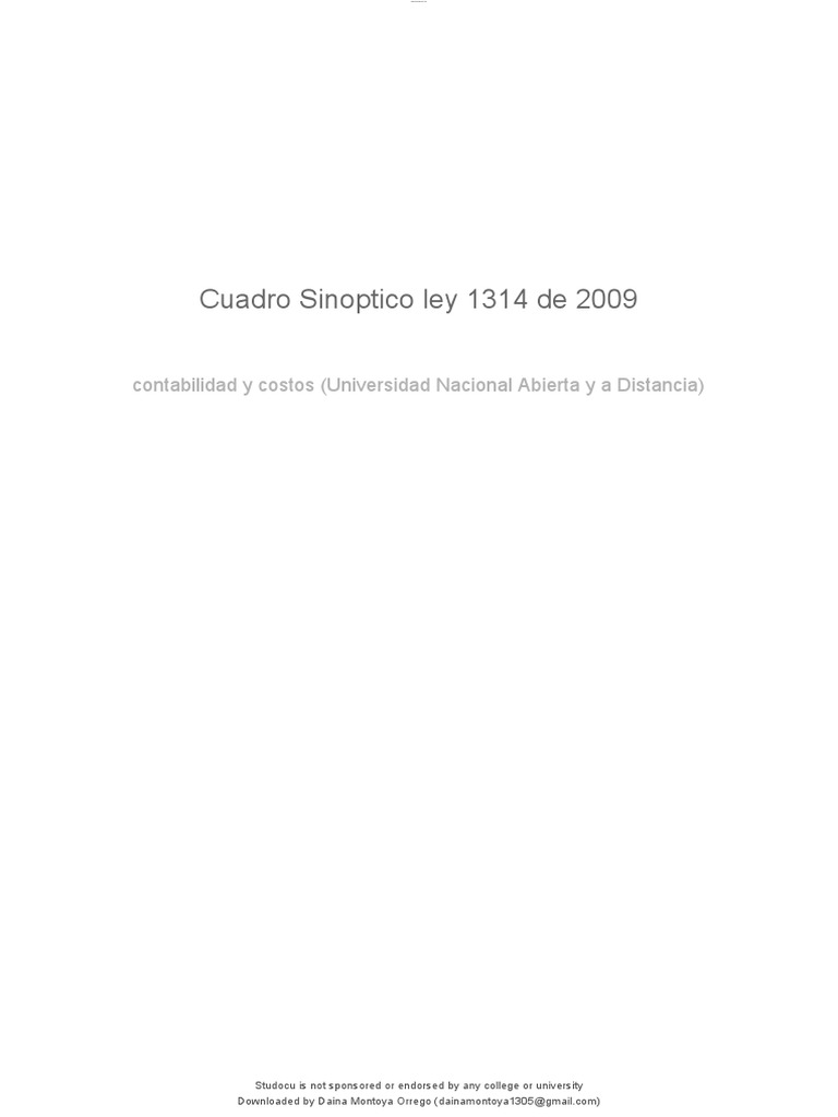 Cuadro Sinoptico Ley 1314 de 2009 | Download Free PDF | Contador ... Cuadro Sinoptico Ley 1314 de 2009 | Download Free PDF | Contador ...