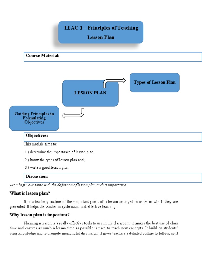 LessonPlan Module | Download Free PDF | Lesson Plan | Teachers