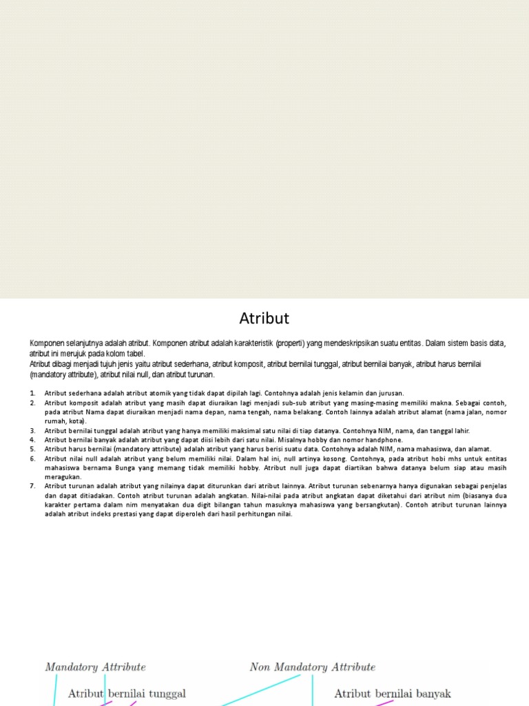 Komponen Atribut dalam ERD | PDF