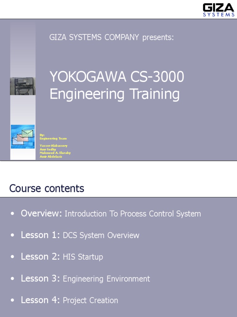 Yokogawa Cs-3000 Engineering Training: Giza Systems Company Presents | PDF | Control System ...