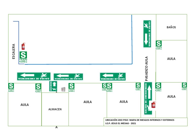 Mapa de Señalizacion y Evacuacion 2do Piso | PDF