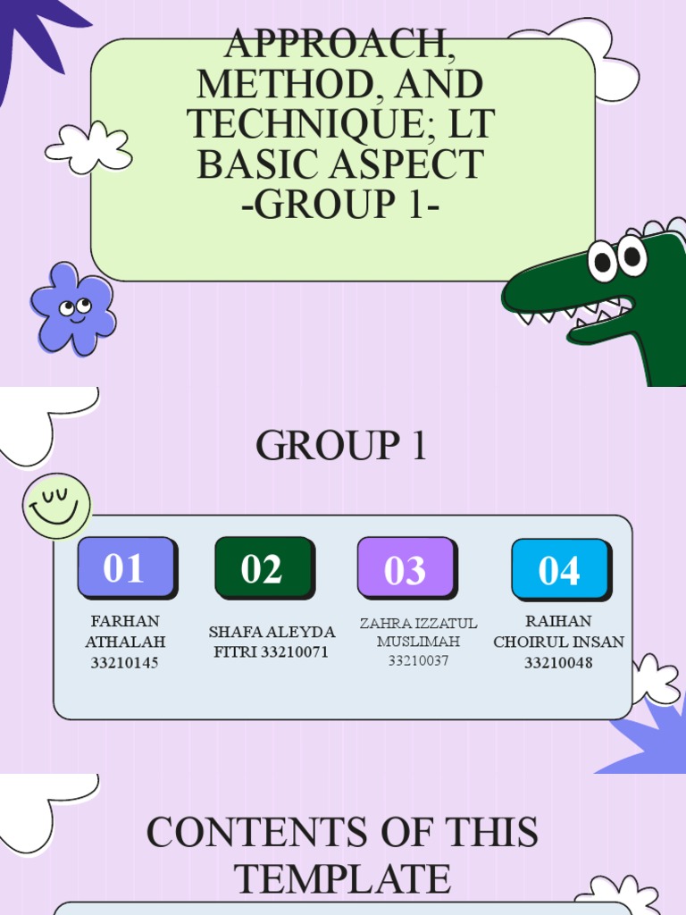 Approach, Method, and Technique LT Basic Aspect - GROUP 1 | PDF ...