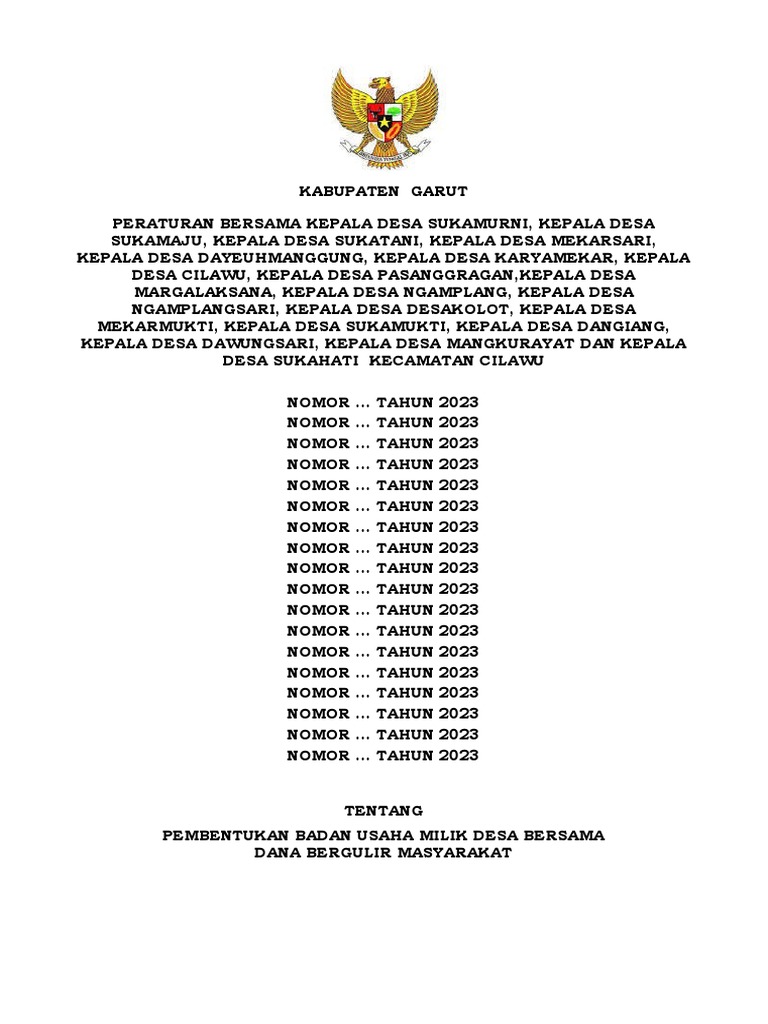 FORMAT PERMAKADES TRANSFORMASI EKS PNPM MPD - JADI | PDF