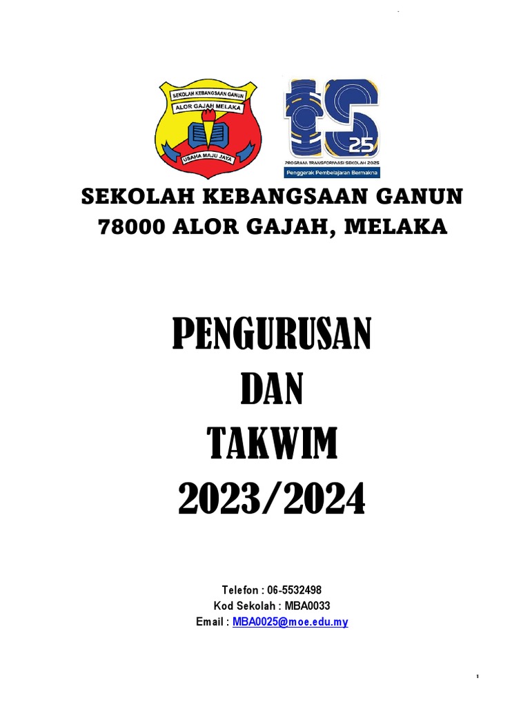 Buku Pengurusan SK Ganun 2023 2024 | PDF