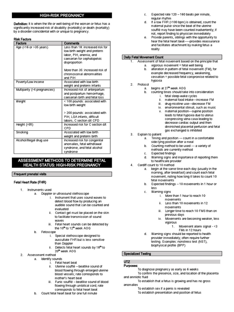 NCM 109 Module 1 | PDF | Miscarriage | Pregnancy