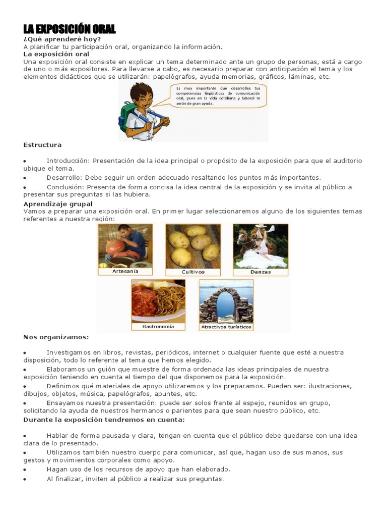 La Exposición Oral | PDF