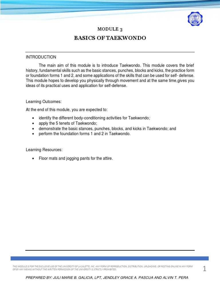 Introduction to the Basics of Taekwondo: Stances, Strikes, Forms, and Philosophical Foundations ...