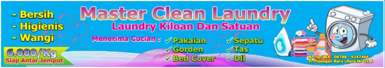 Spanduk Master Clean Laundry Baru | PDF