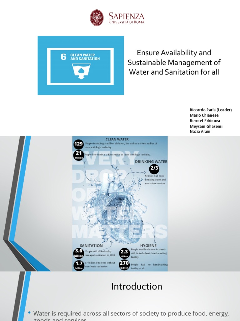 Ensure Availability and Sustainable Management of Water and Sanitation ...